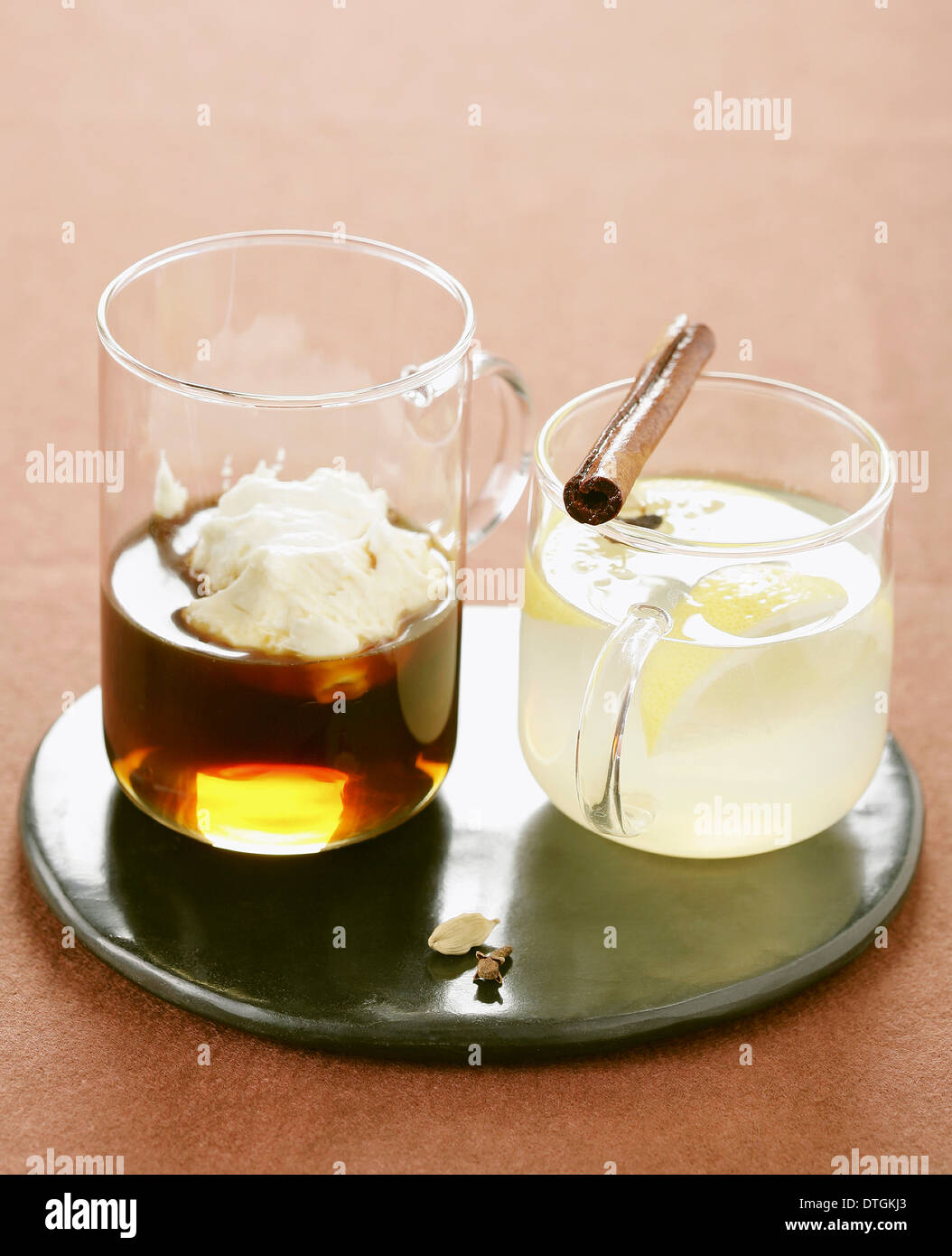 Irish coffee and Grog Stock Photo - Alamy