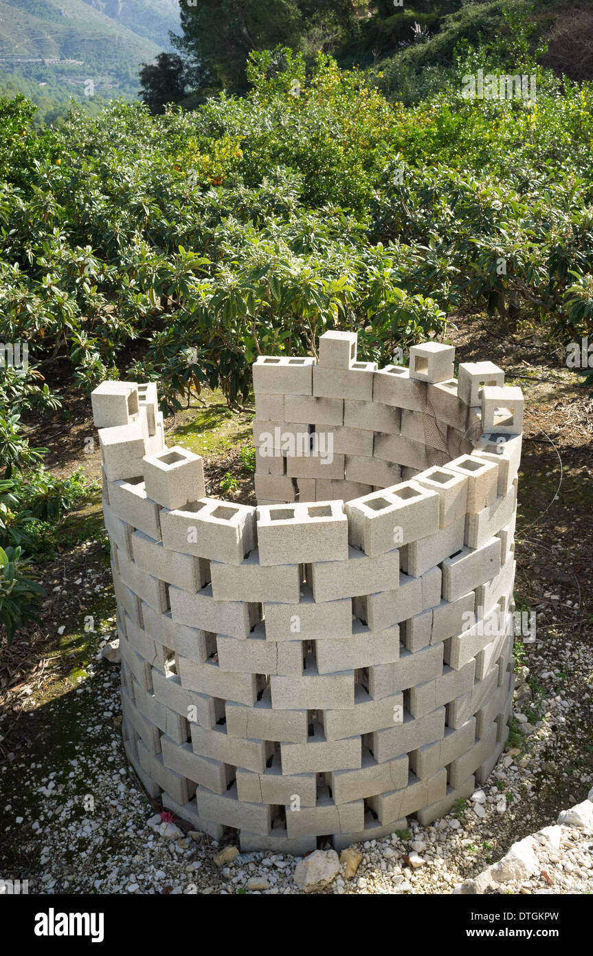 Traditional structure to burn agricultural pruning waste Stock Photo ...