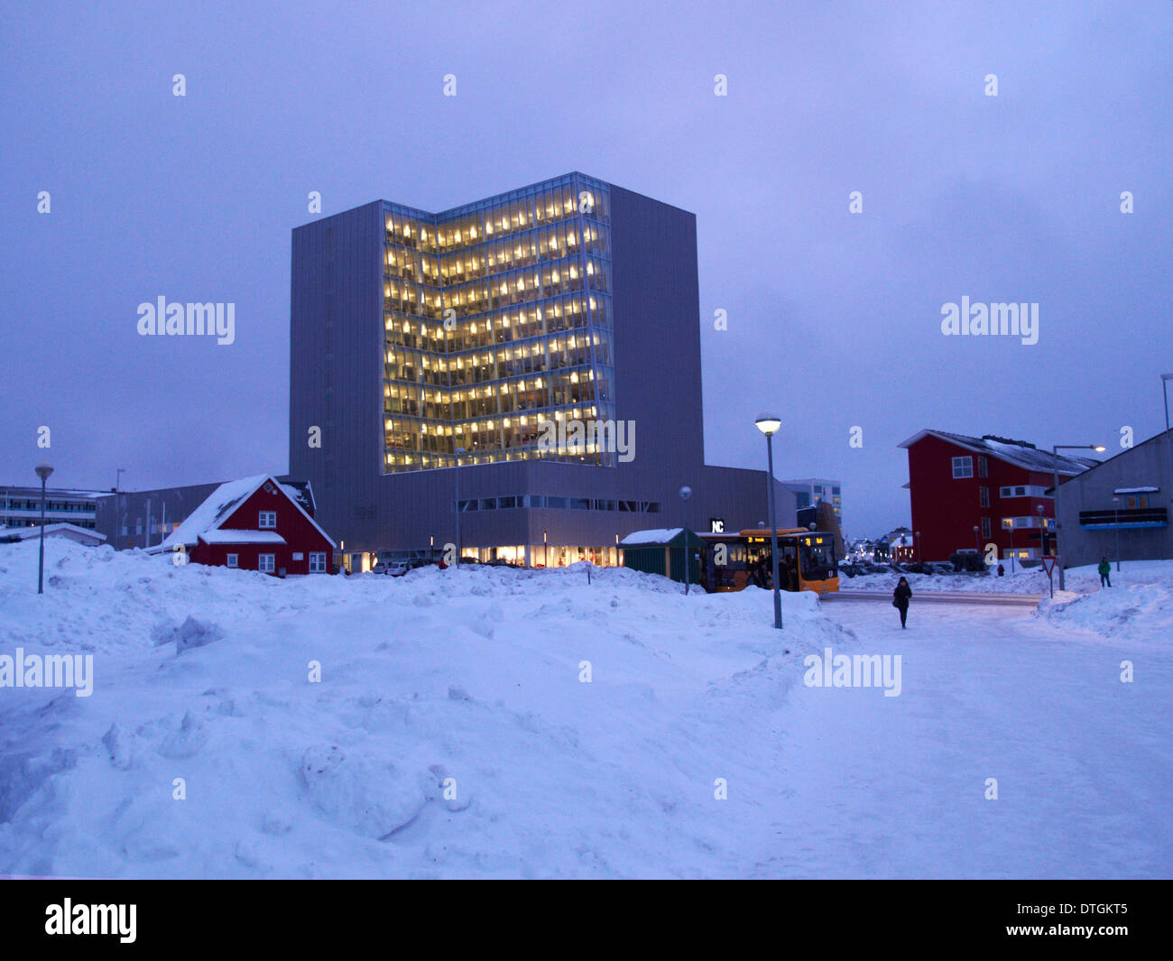 Nuuk's shopping center and home of the government Stock Photo - Alamy