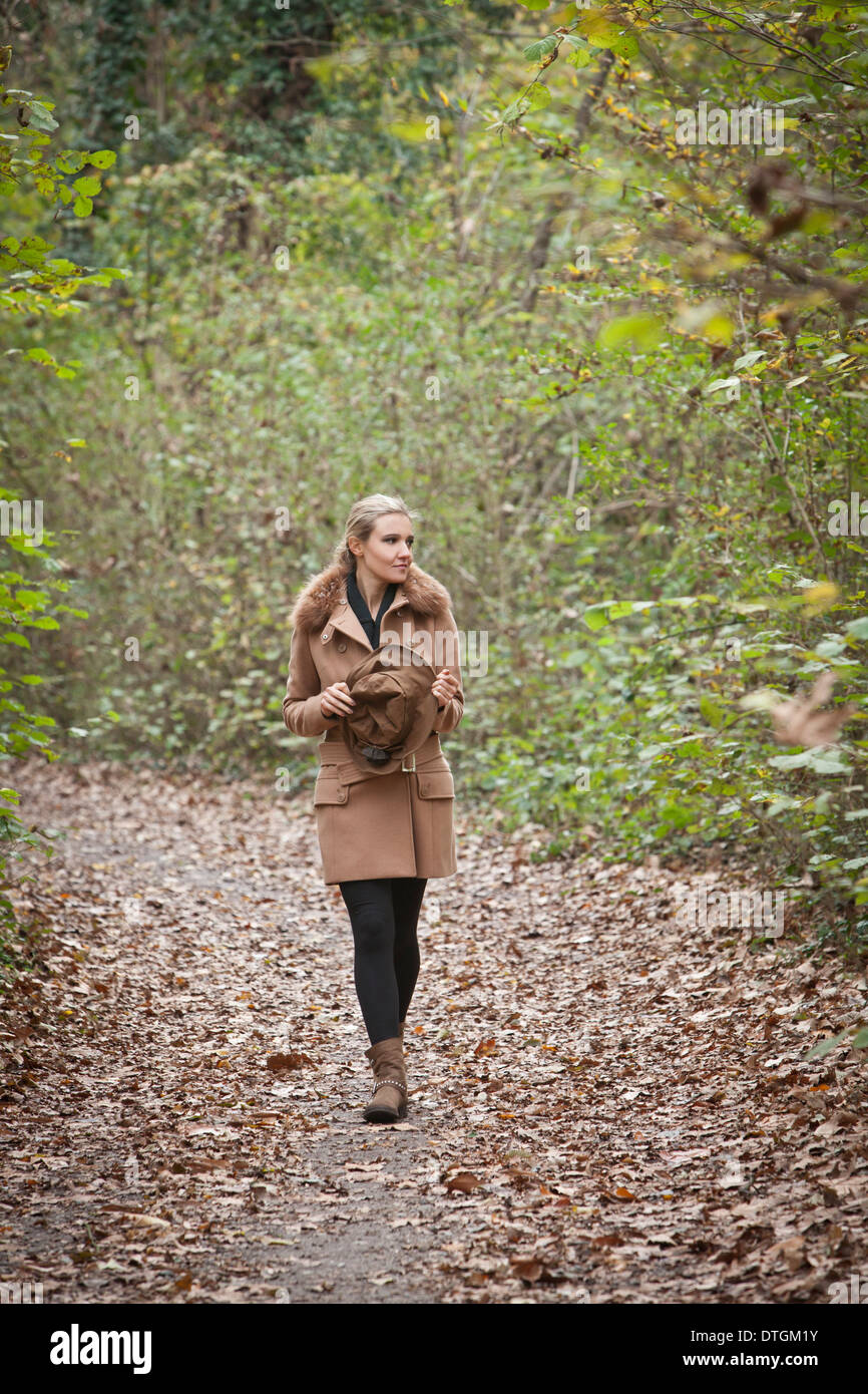 Woman forest walk hi-res stock photography and images - Alamy