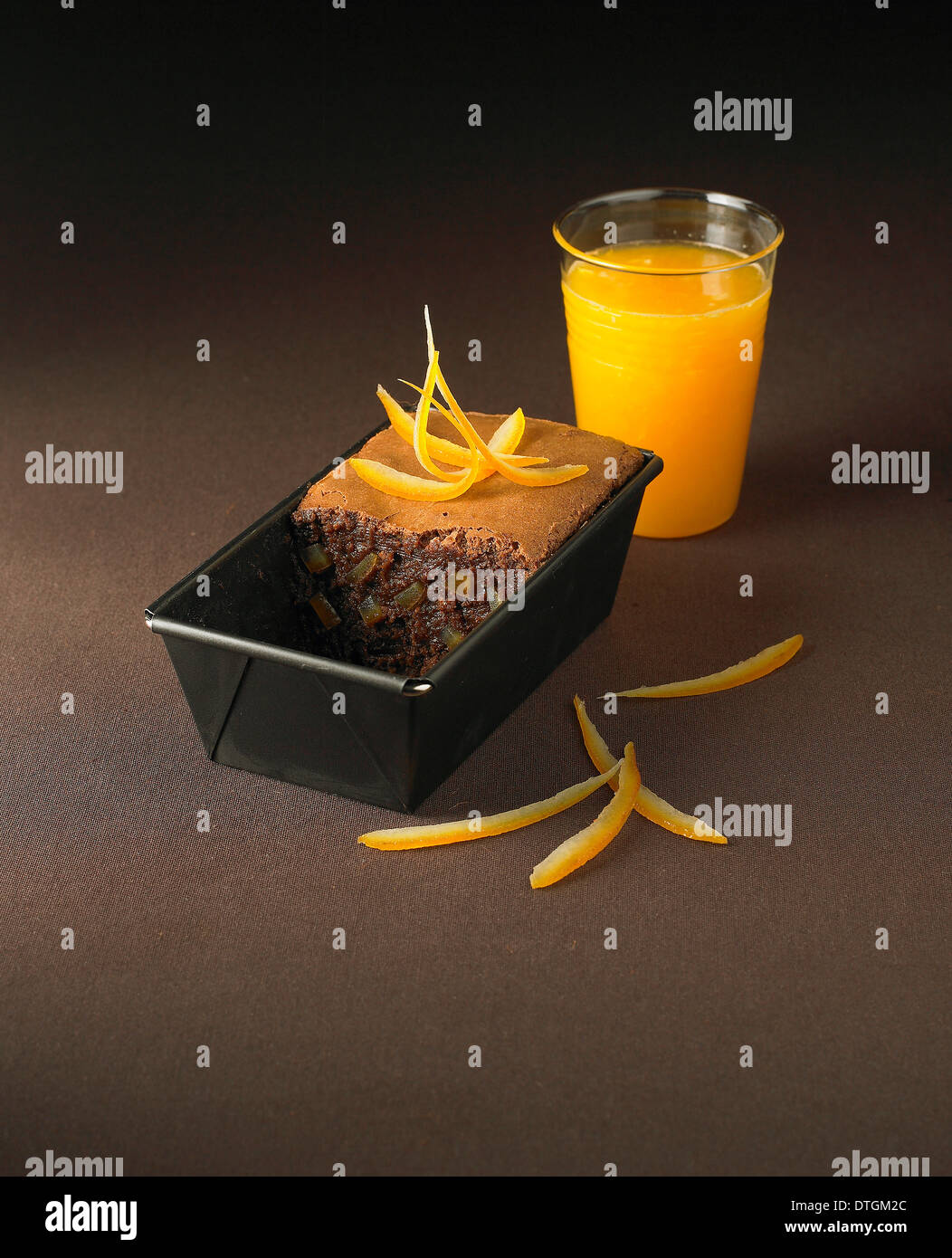 Chocolate and candied orange fondant Stock Photo - Alamy