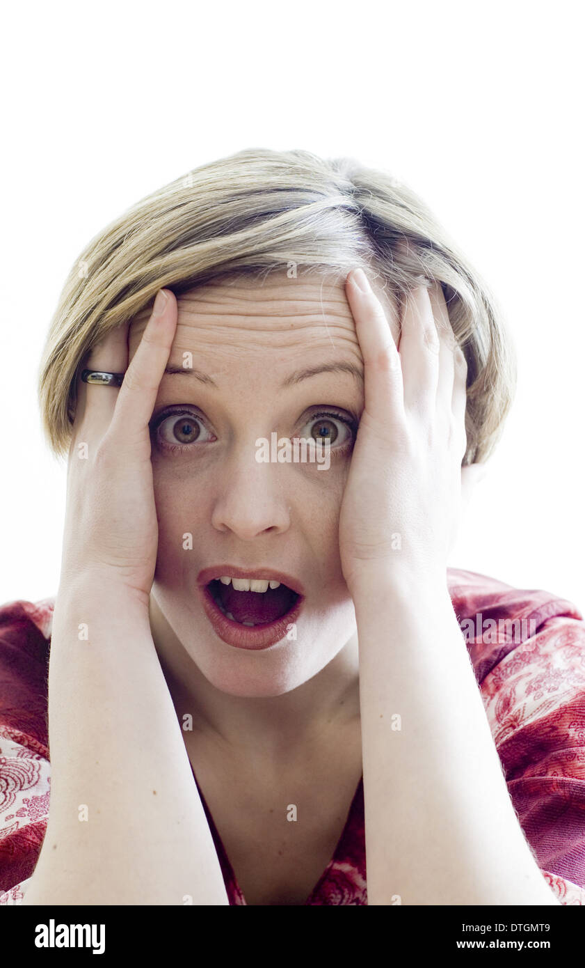 Horrified Woman High Resolution Stock Photography and Images - Alamy