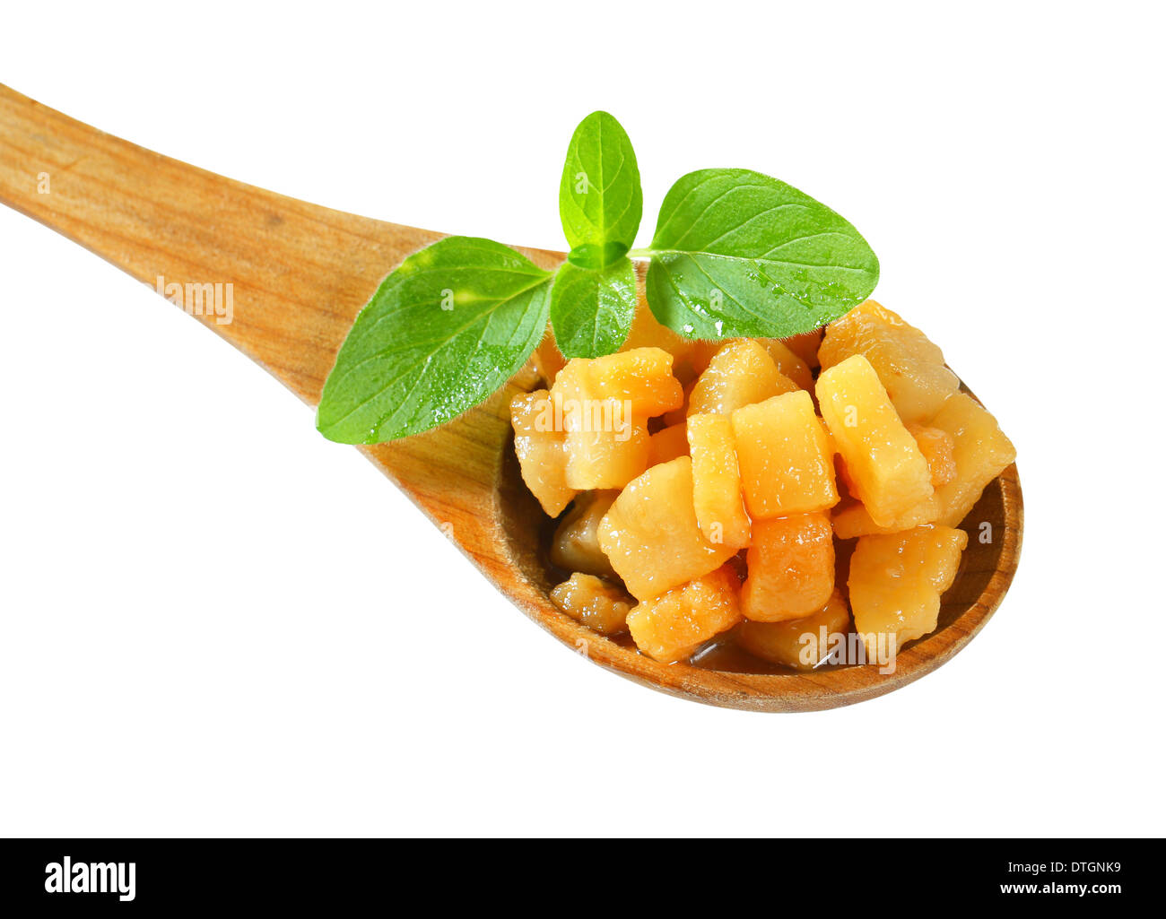 Pork greaves on wooden spoon Stock Photo - Alamy