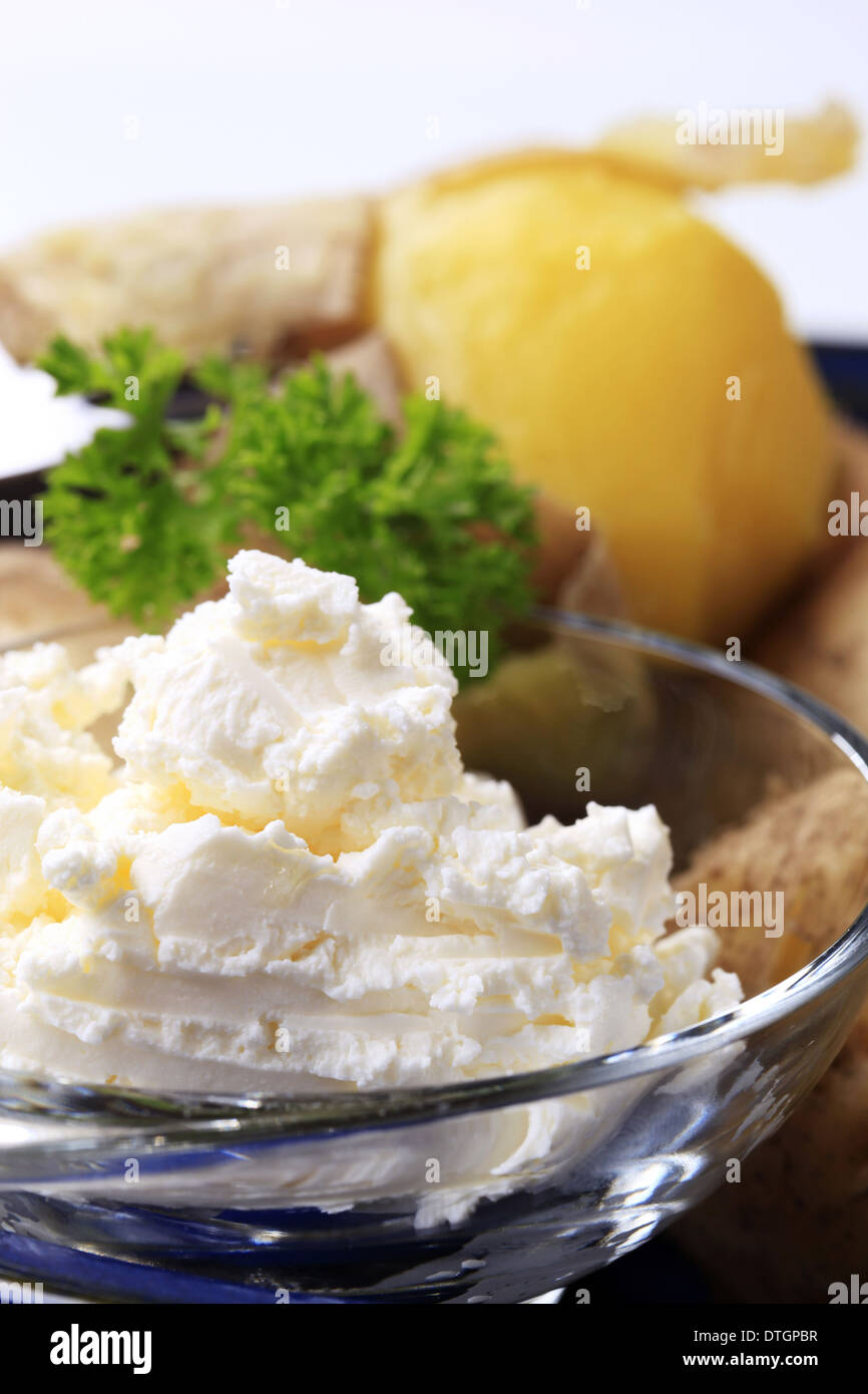 Boiled potatoes cheese hi-res stock photography and images - Alamy