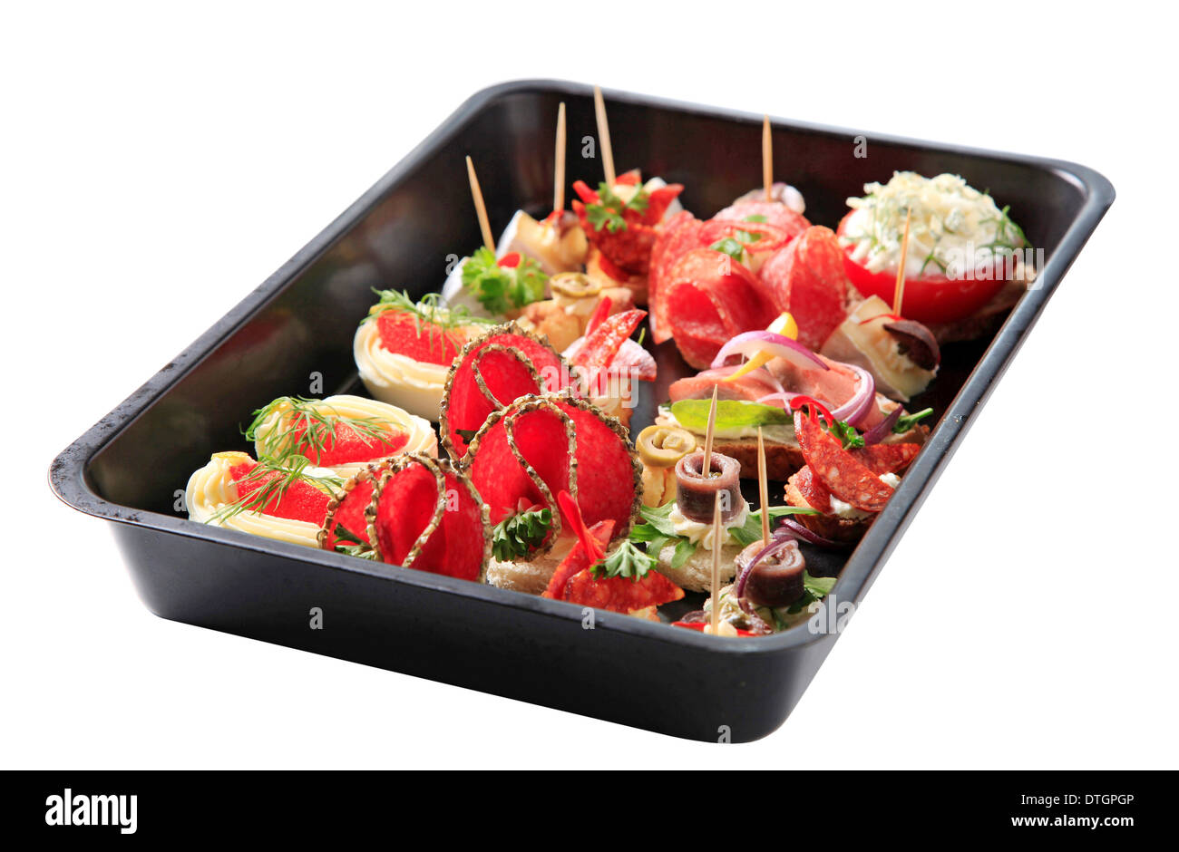 Variety of bite sized appetizers Stock Photo - Alamy