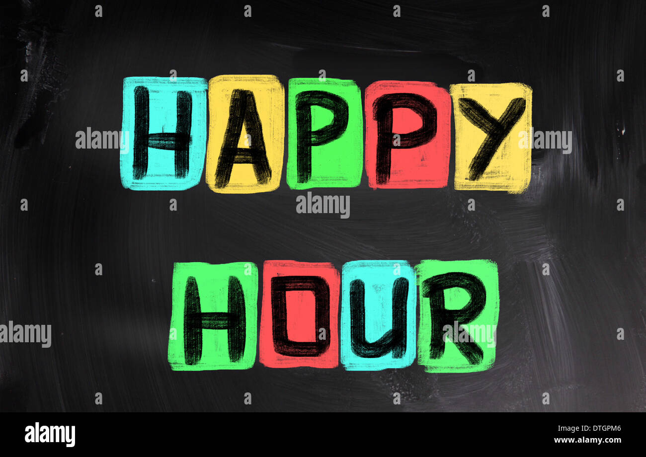 Happy Hour Concept Stock Photo - Alamy