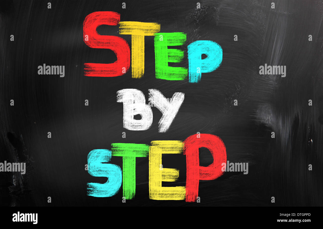 Step By Step Concept Stock Photo - Alamy