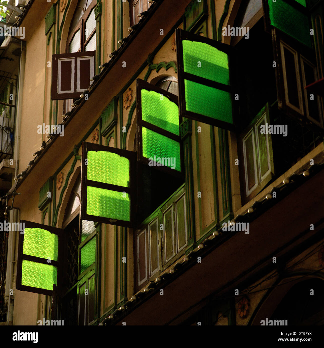 Mosque windows in Mumbai Bombay in Maharashtra in India in South Asia ...