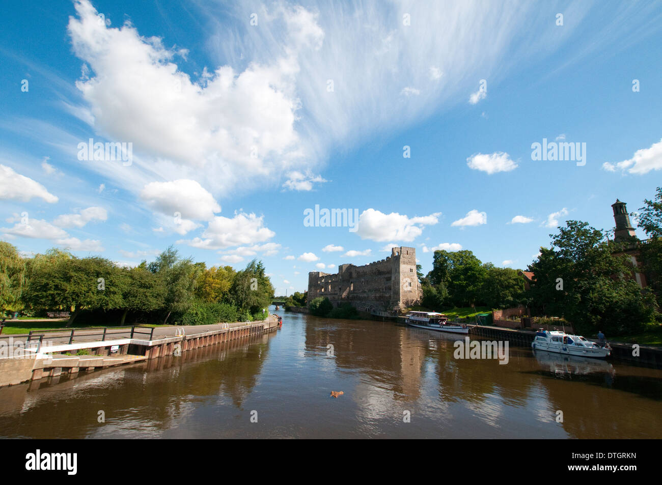 Newark Castle, on the banks of the River Trent, Newark Nottinghamshire ...