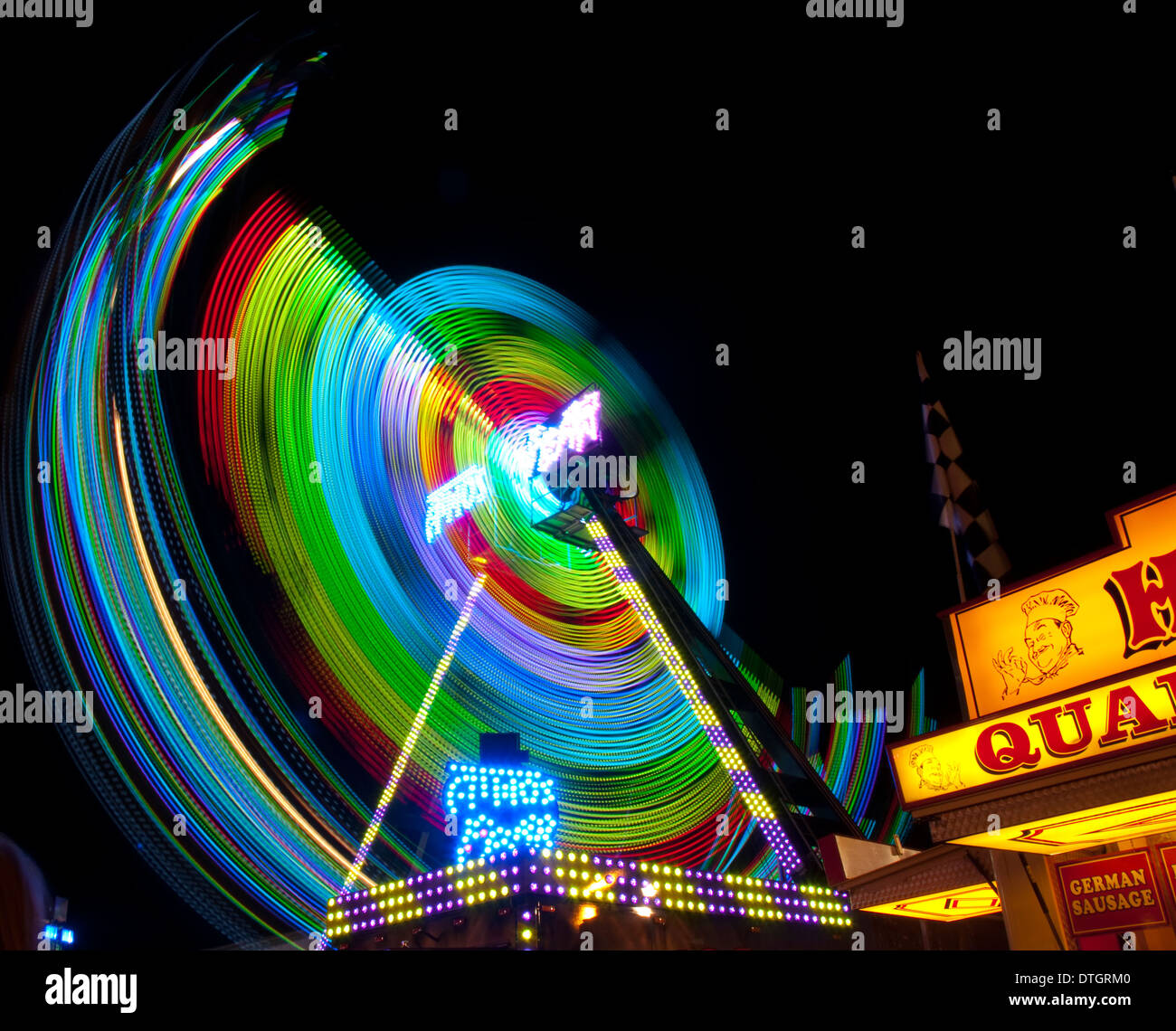 Nottingham funfair fairground night hi-res stock photography and images ...