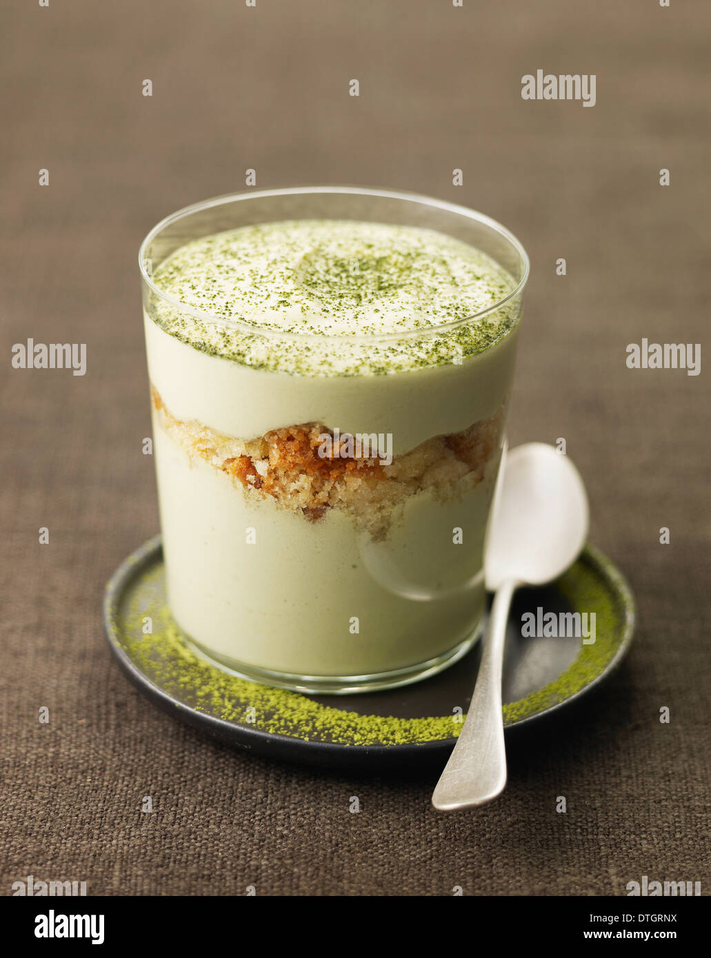 Green tea tiramisu hi-res stock photography and images - Alamy
