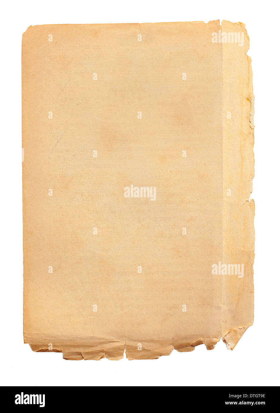 Antique textured sheet Cut Out Stock Images & Pictures - Alamy