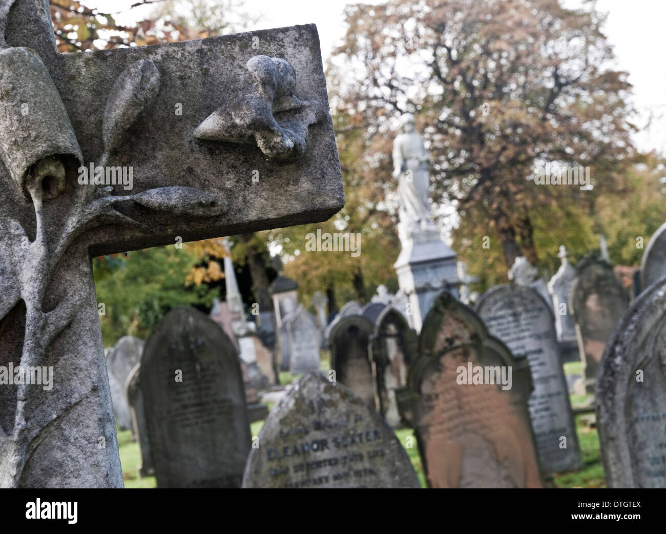 Gravestones Broken Cemetery Stock Photos & Gravestones Broken Cemetery ...