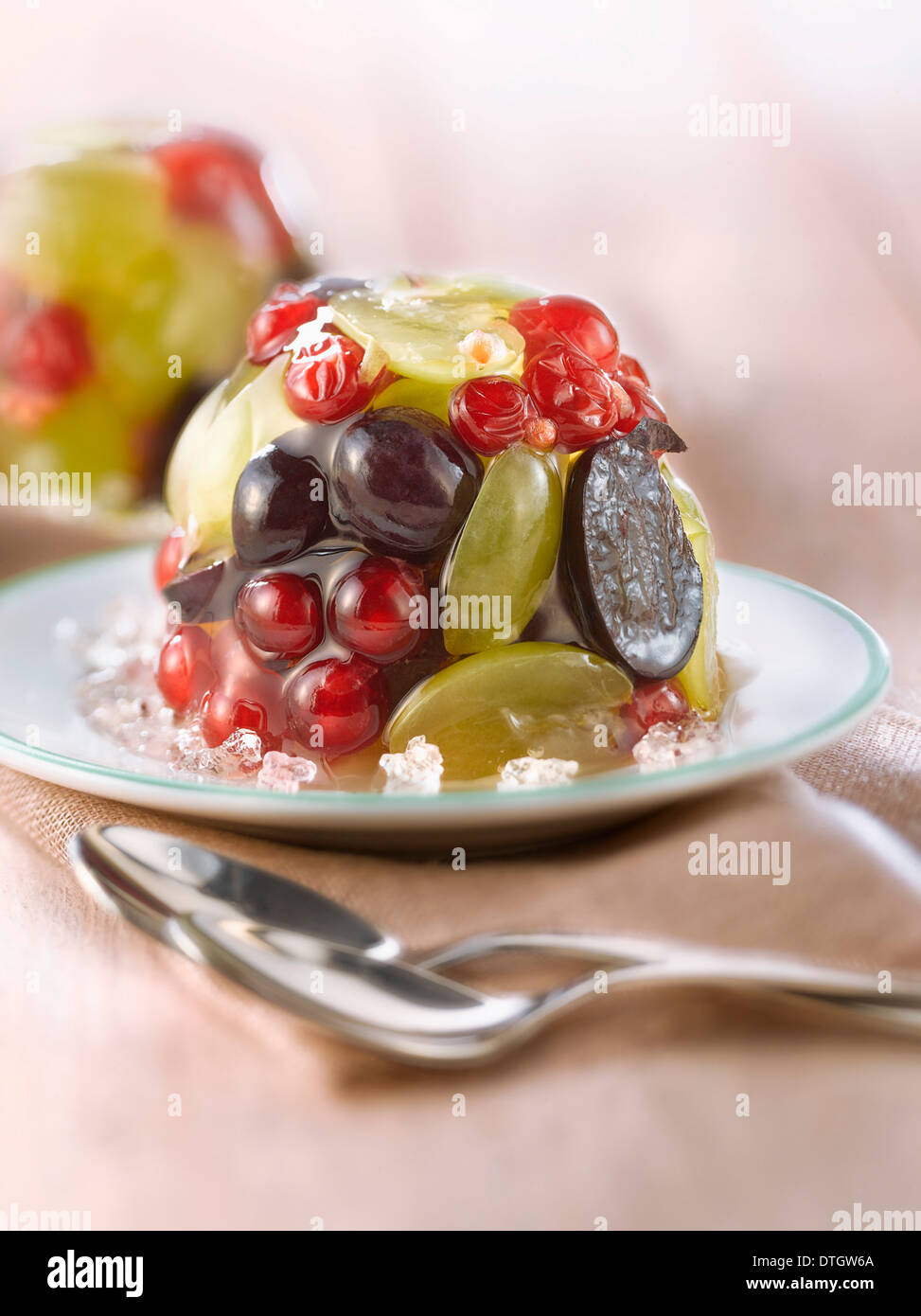 Grape aspic with Muscat jelly Stock Photo - Alamy
