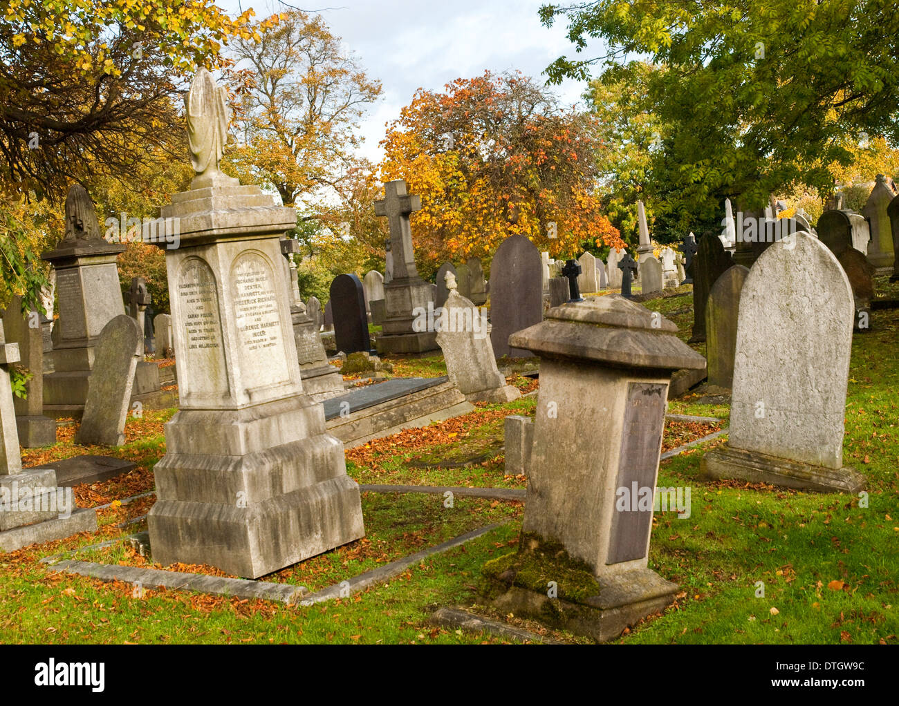 Autumn at Rock Cemetery, Nottingham City England UK Stock Photo - Alamy