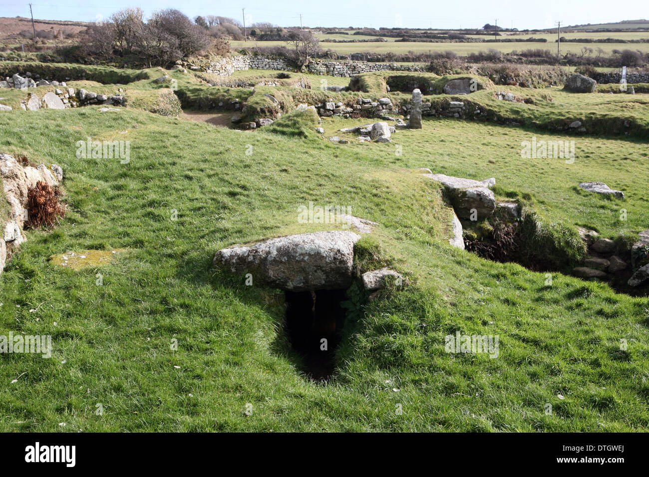 Carn Euny ancient village and archeological site, near Sancreed Penwith ...