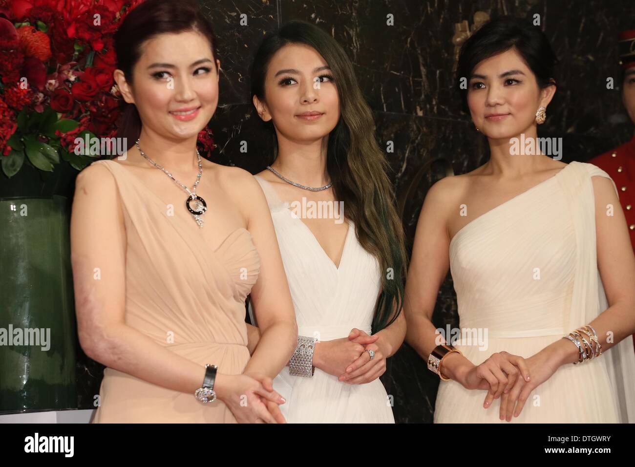 Taipei, China. 14th Feb, 2013. S.H.E attend opening ceremony of Cartier ...