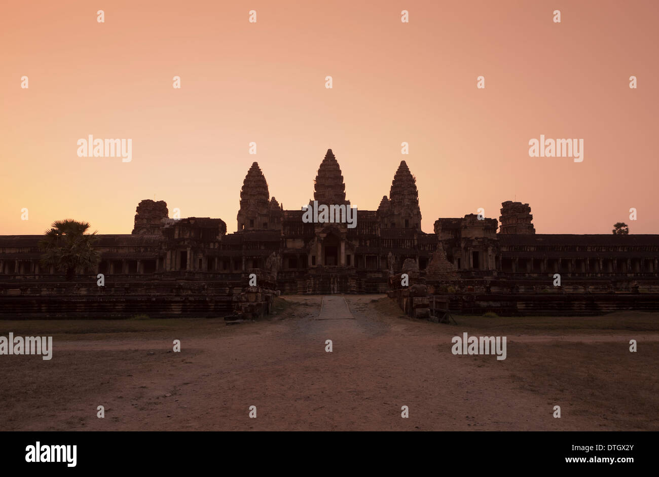 Eastern view of Angkor Wat at dusk, Cambodia Stock Photo - Alamy