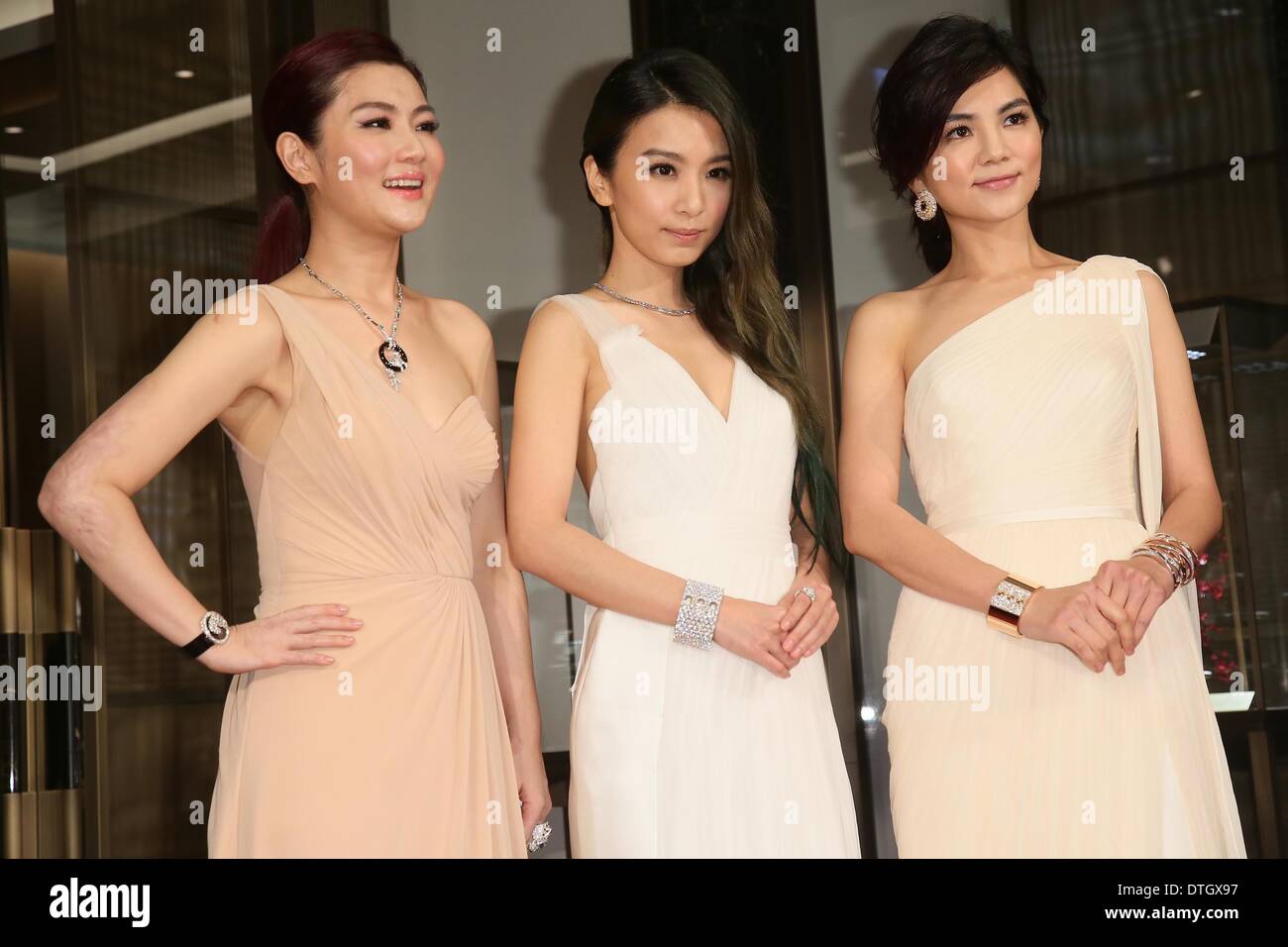 Taipei, China. 14th Feb, 2013. S.H.E attend opening ceremony of Cartier ...