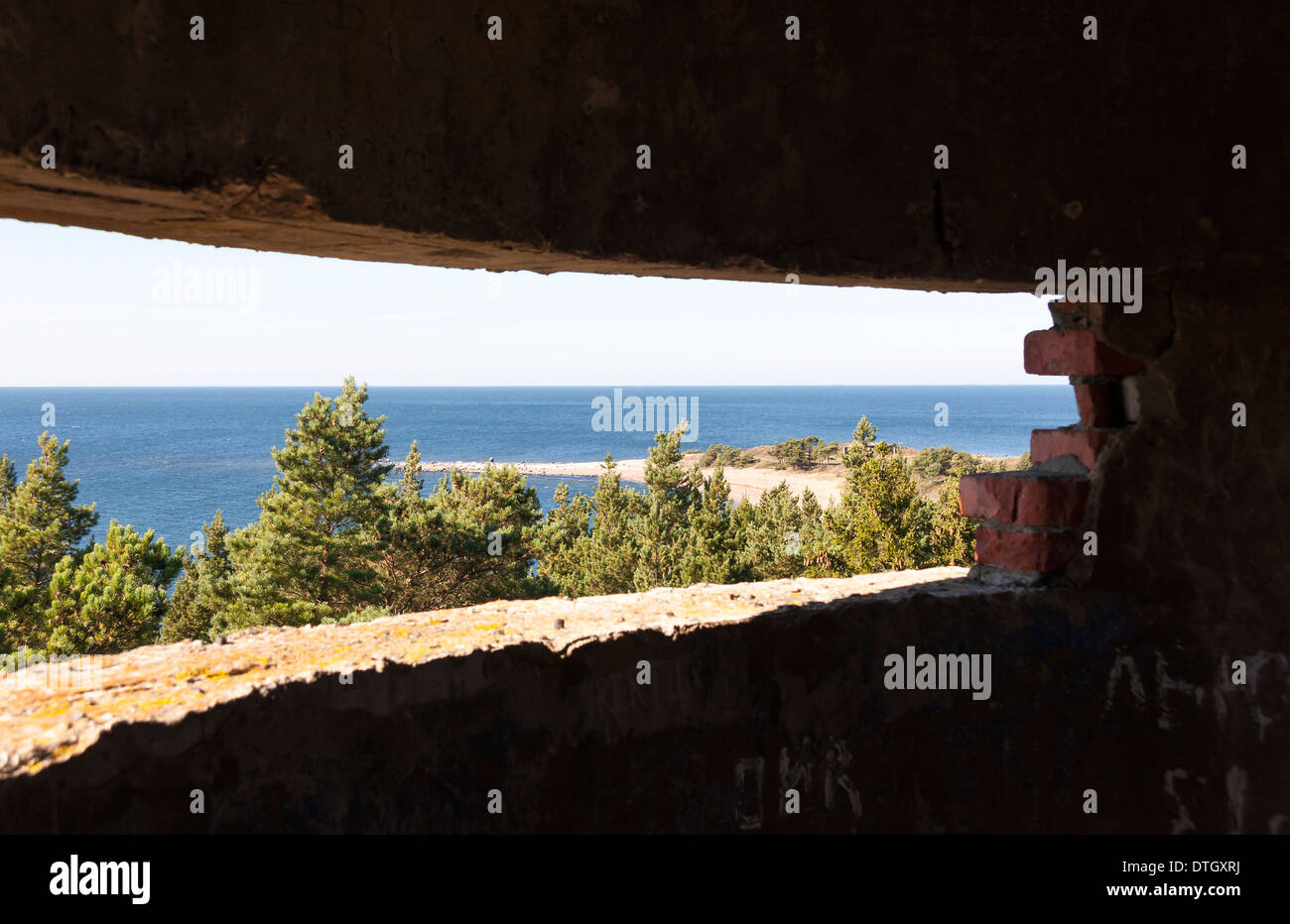 Landscape view from an old soviet time fortification tower Stock Photo ...