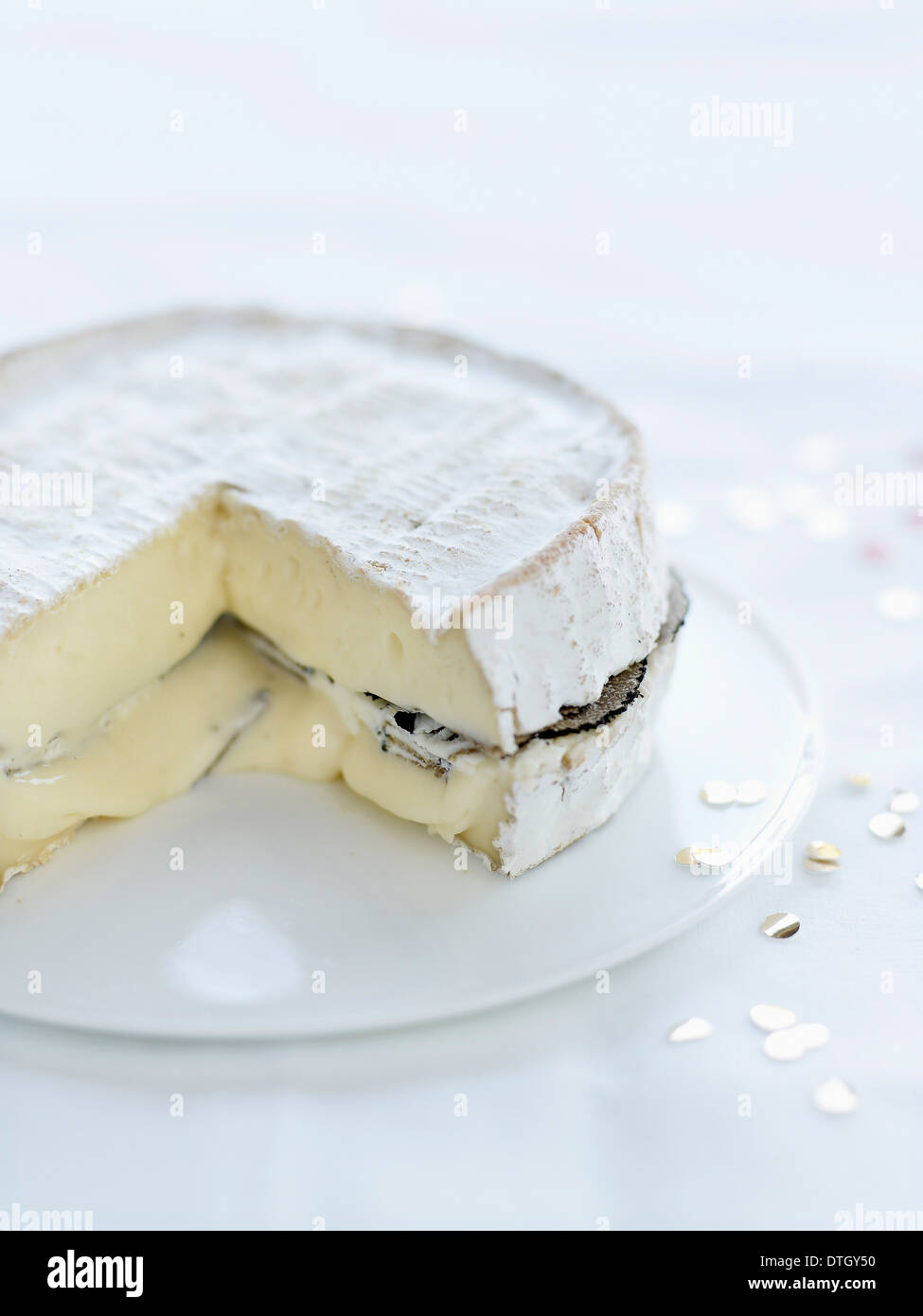 Camembert with truffles Stock Photo - Alamy