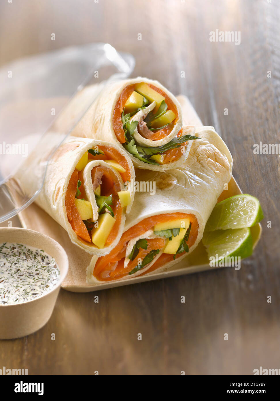 Smoked salmon wrap hi-res stock photography and images - Alamy