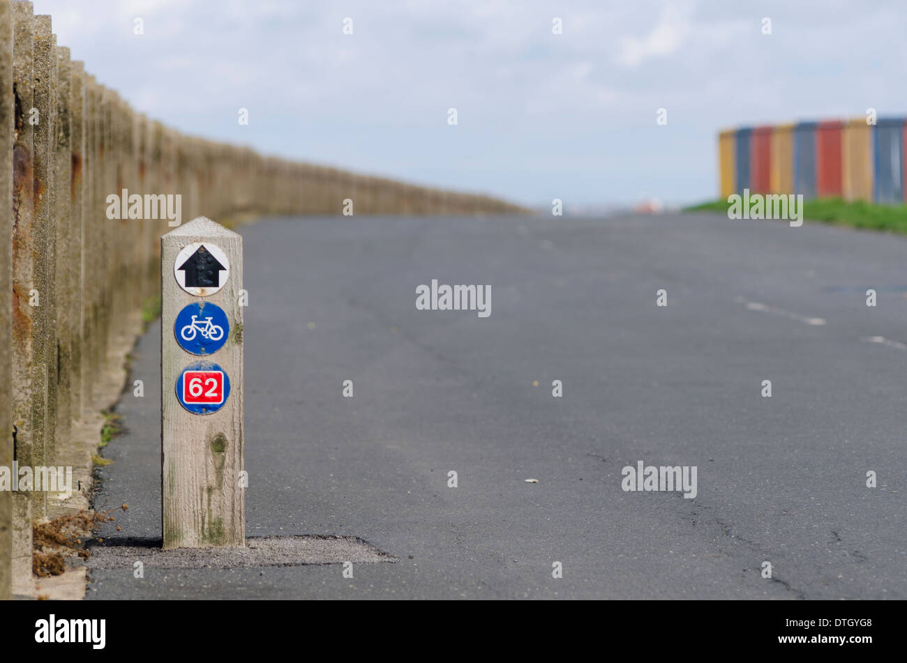 Cycle Lane in Blackpool on the promenade in England UK Stock Photo - Alamy