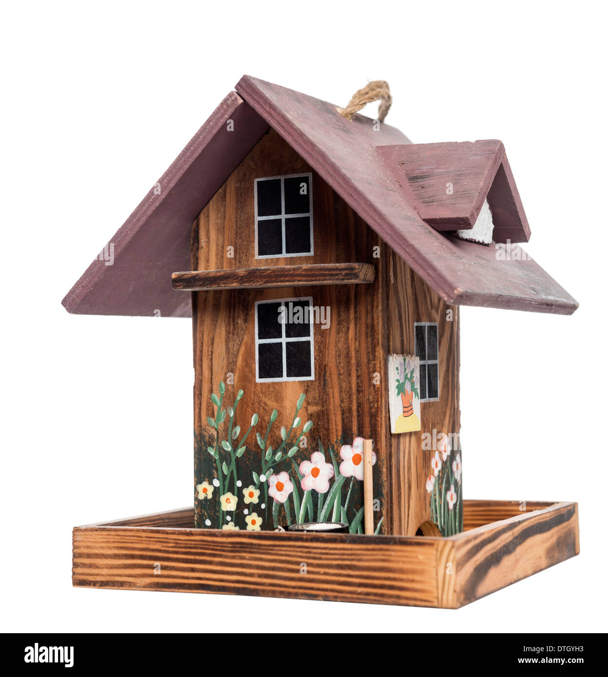 Birdhouse against white background Stock Photo - Alamy