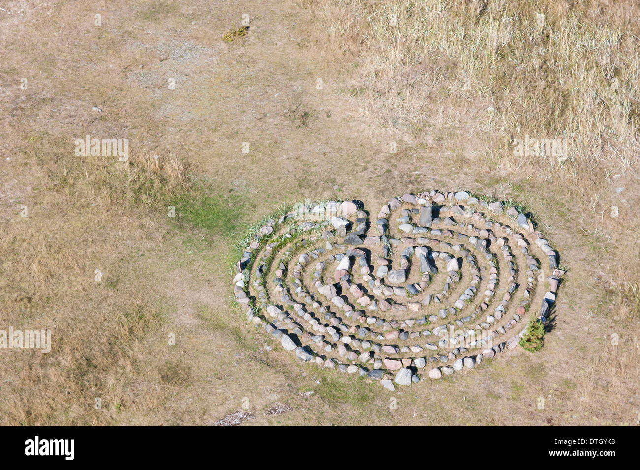 Stone maze or labyrinth on ground in Hiiumaa, Estonia Stock Photo - Alamy
