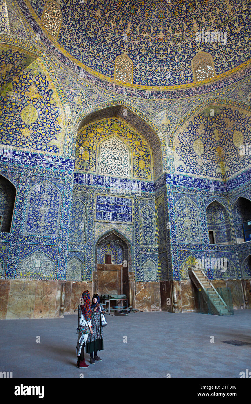 Prayer hall of Imam Mosque, Isfahan, Isfahan Province, Persia, Iran ...
