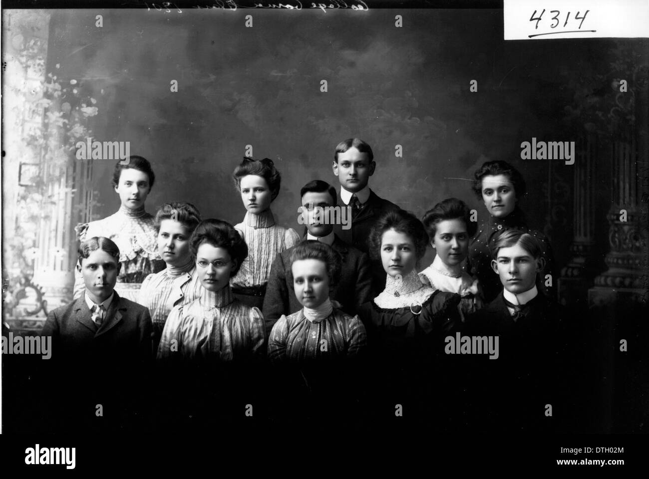This photograph from 1901 captures the senior class of College Corner ...