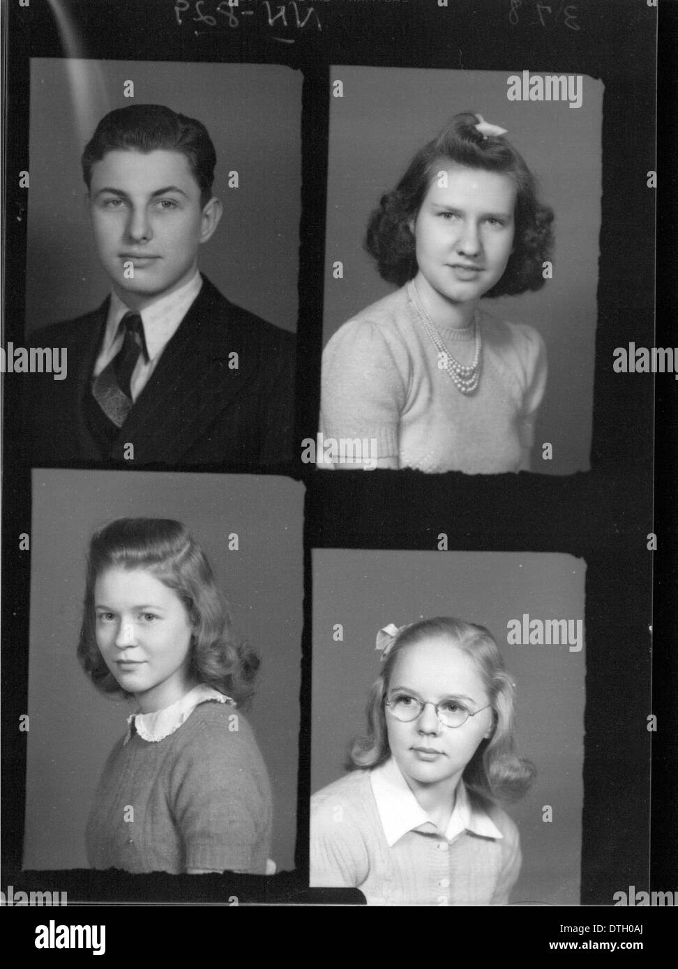 McGuffey High School yearbook portraits 1940 Stock Photo - Alamy