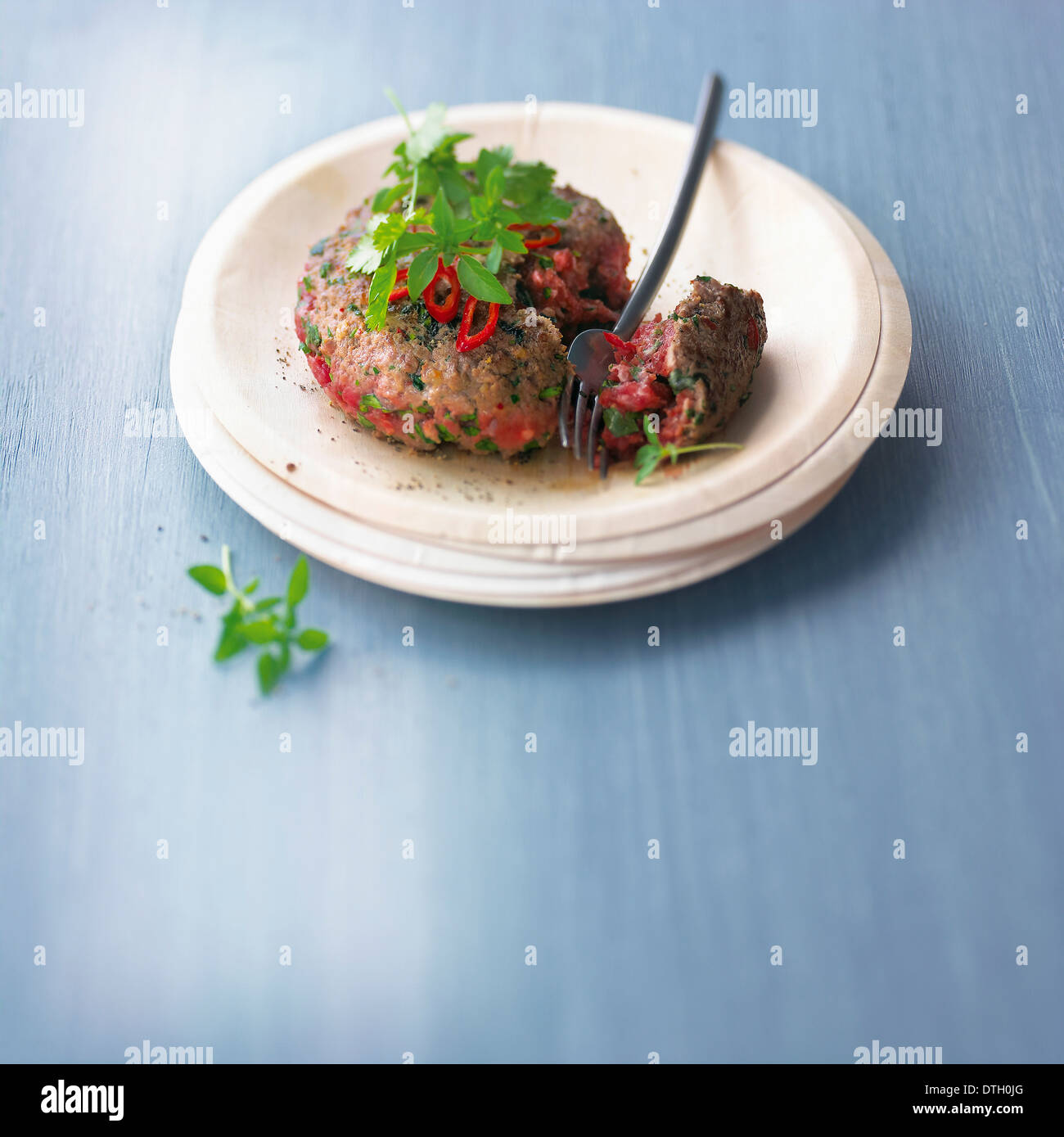 Very rare hamburger Stock Photo - Alamy