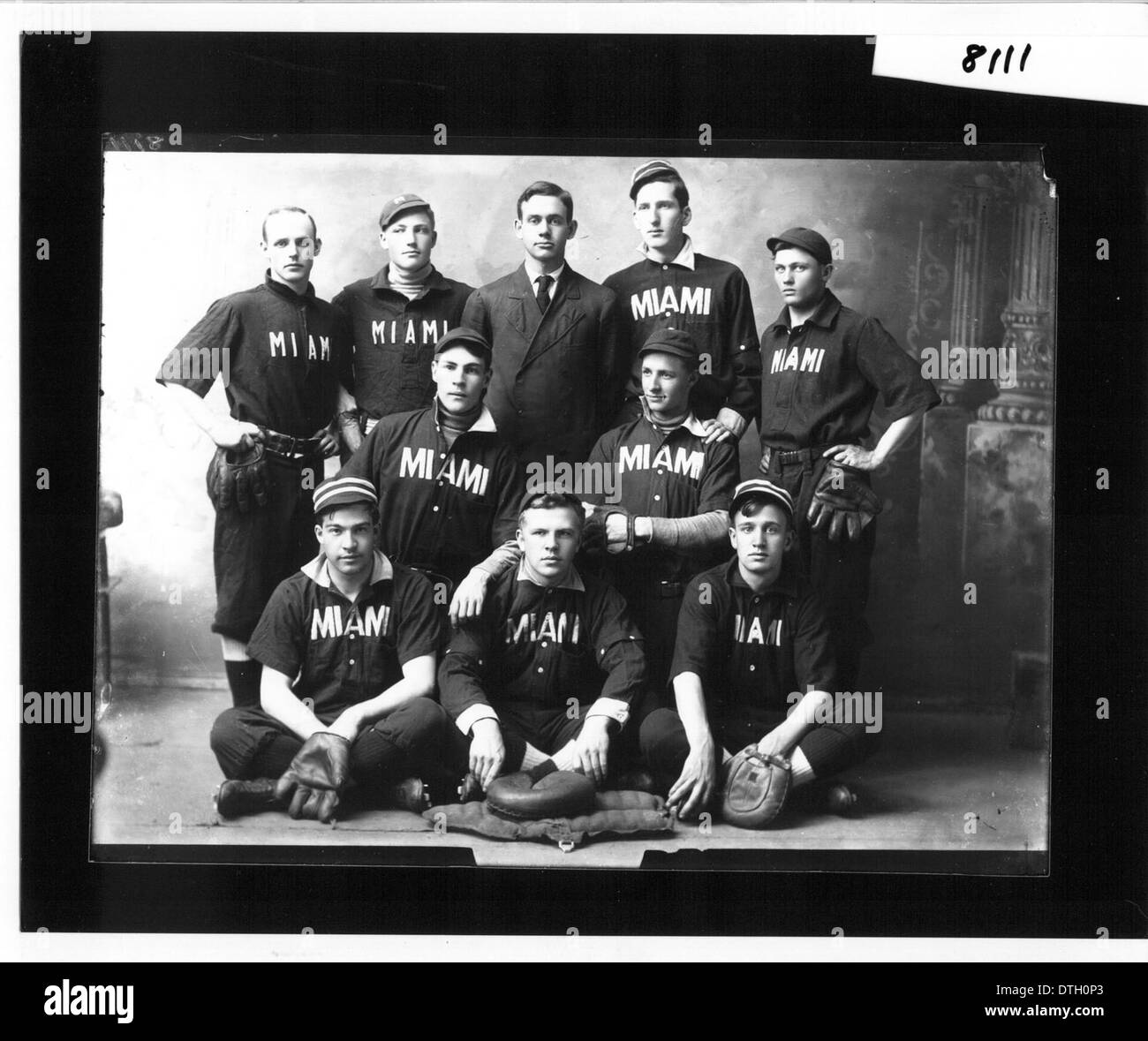 The 1907 Miami University baseball team is depicted in this group ...