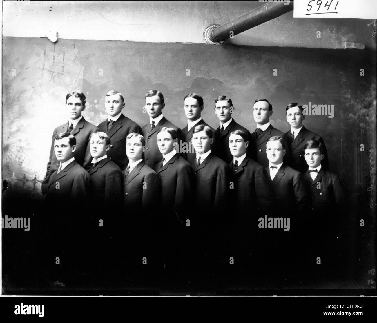 The photograph from 1904 shows members of the Beta Theta Pi fraternity ...