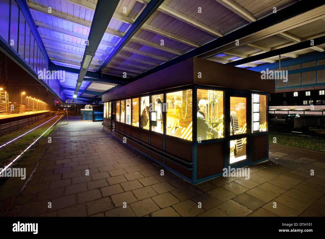 Museum platform with the disused tracks 4 and 5 of Oberhausen central ...