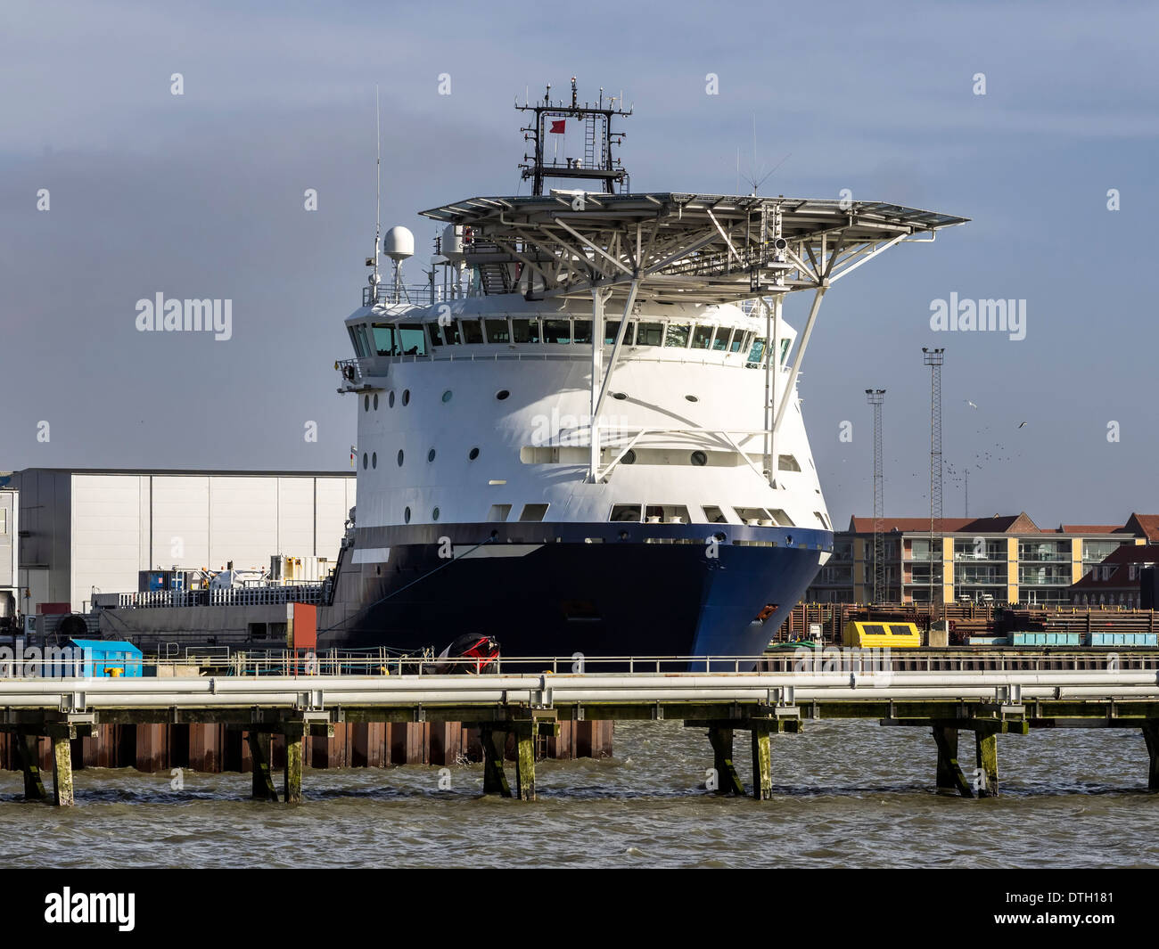 Oil Supply vessels in Esbjerg harbor, Denmark Stock Photo - Alamy