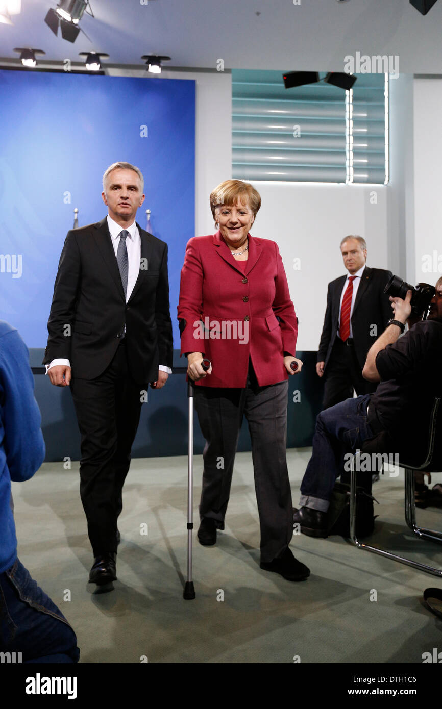 Berlin, Germany. February 18th, 2014. German Chancellor Angela Merkel ...