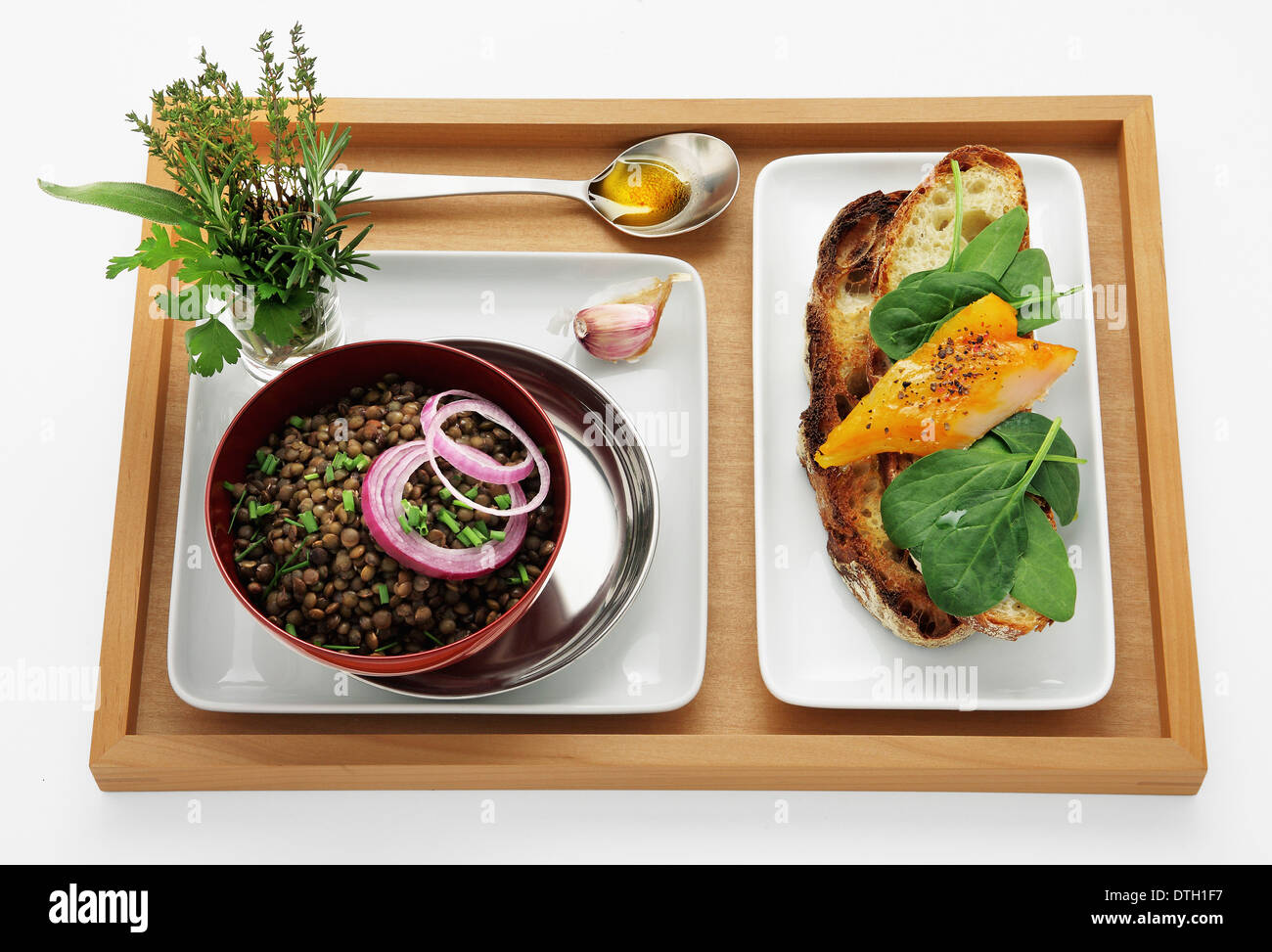 Meal on a tray Stock Photo - Alamy