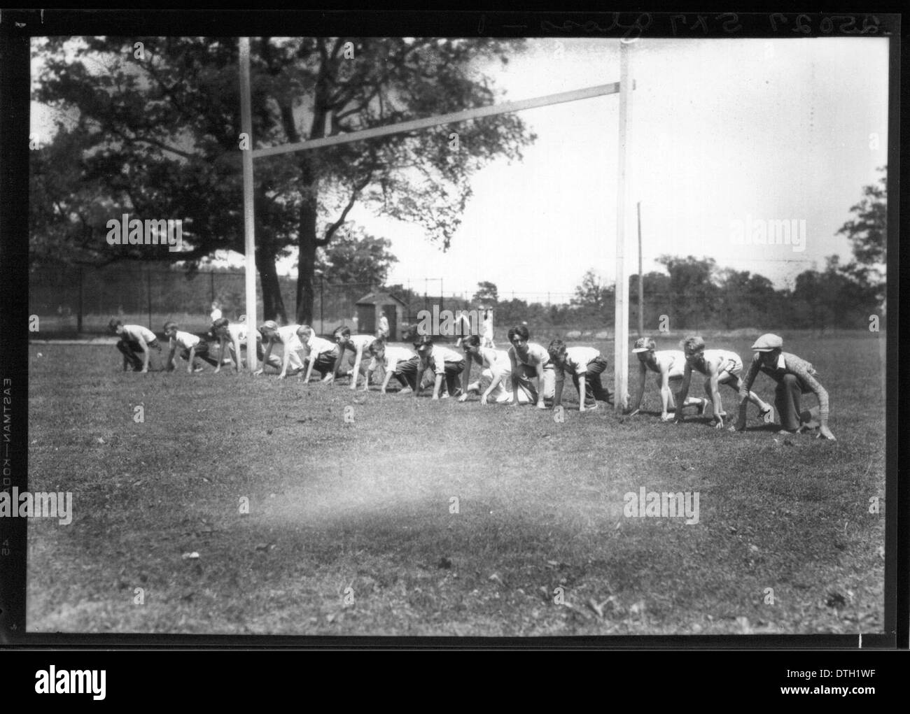 A historic photograph of the McGuffey School picnic race at Miami Field ...