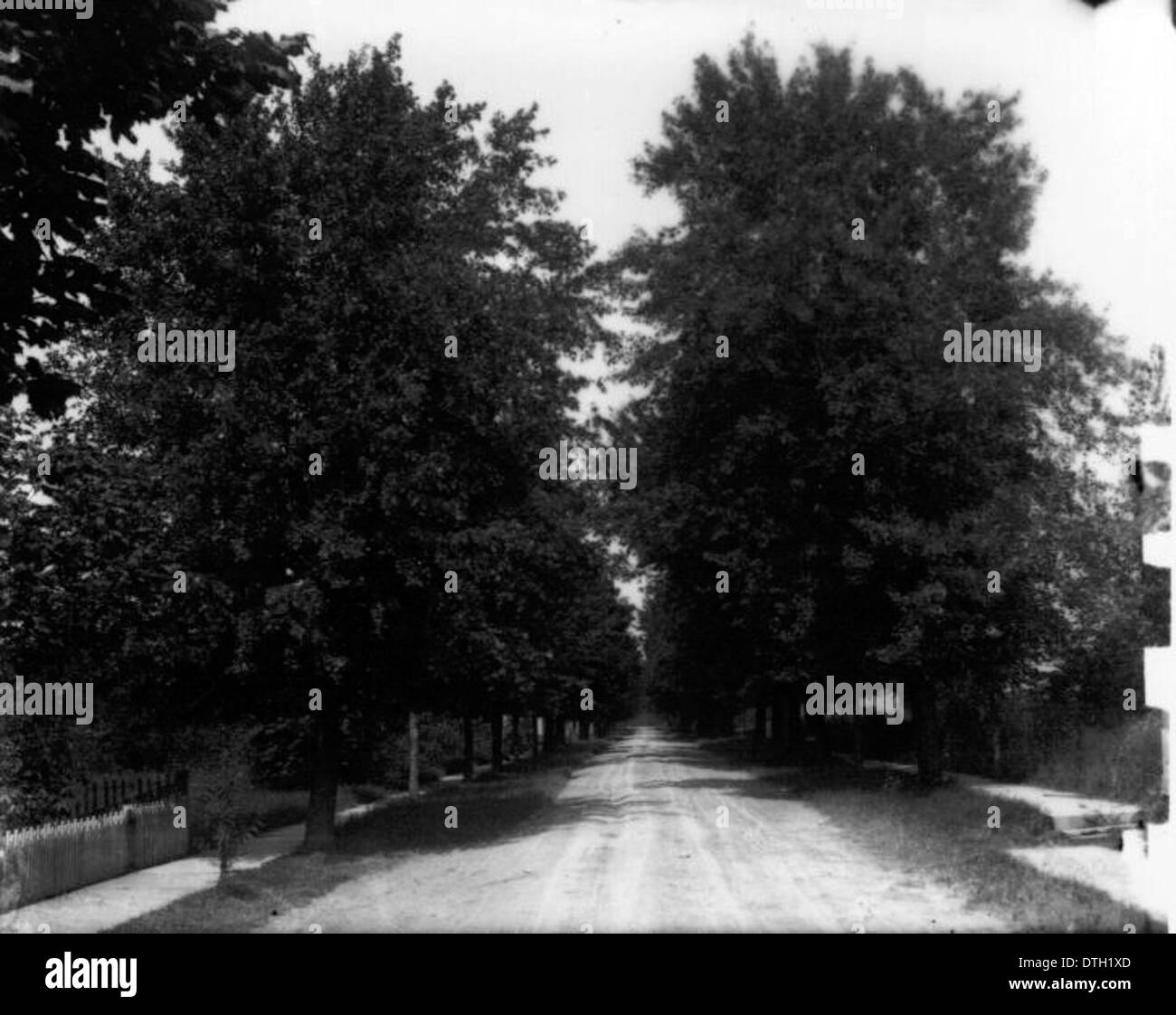 A historical postcard image of West Seminary Street, showing campus ...