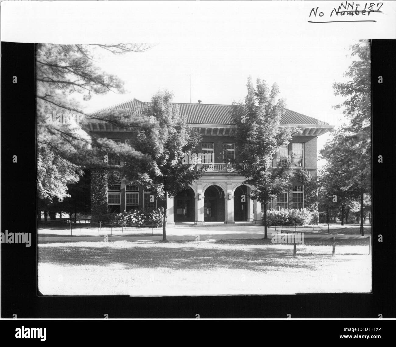 This photograph captures the front exterior of Benton Hall at Miami ...