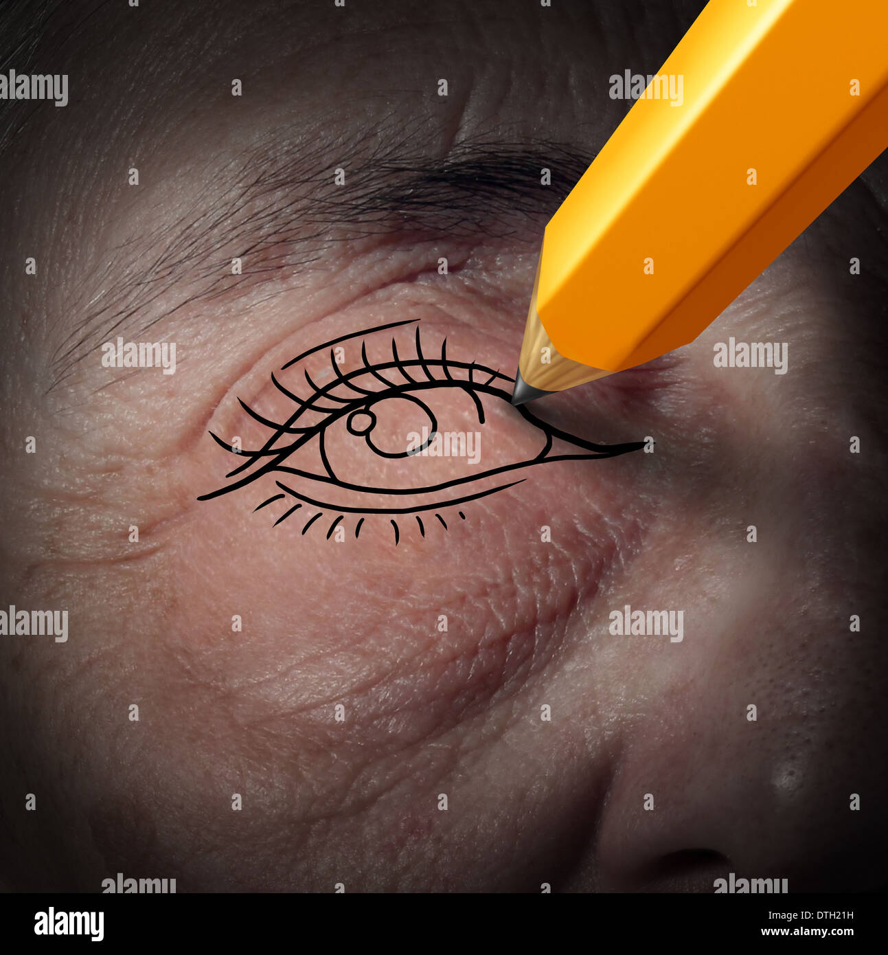 Drawing of an eye hi-res stock photography and images - Alamy