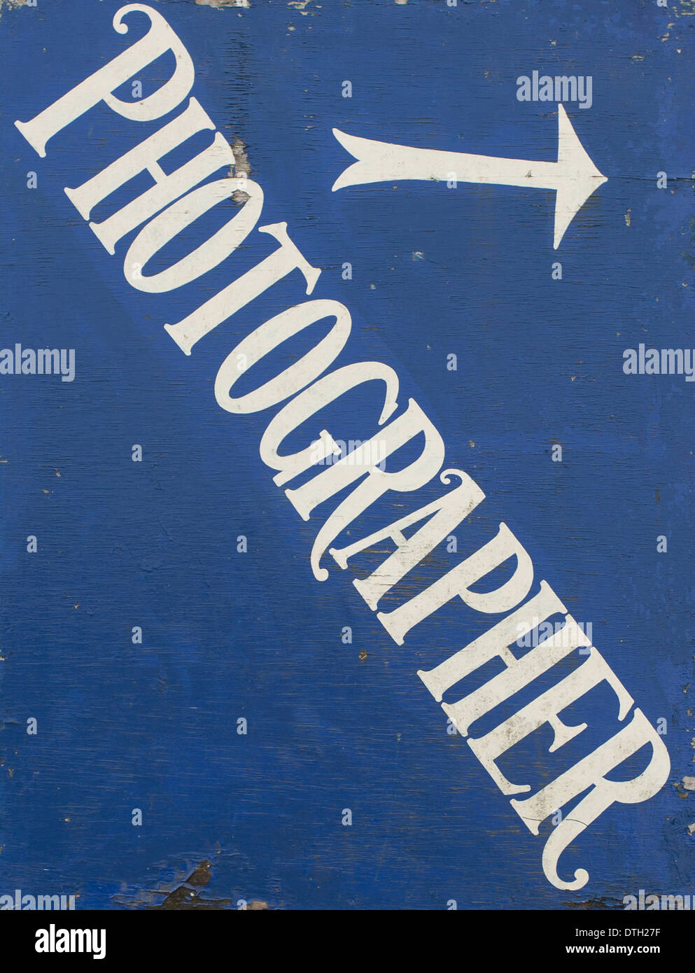 Wooden Photographer Sign Stock Photo - Alamy