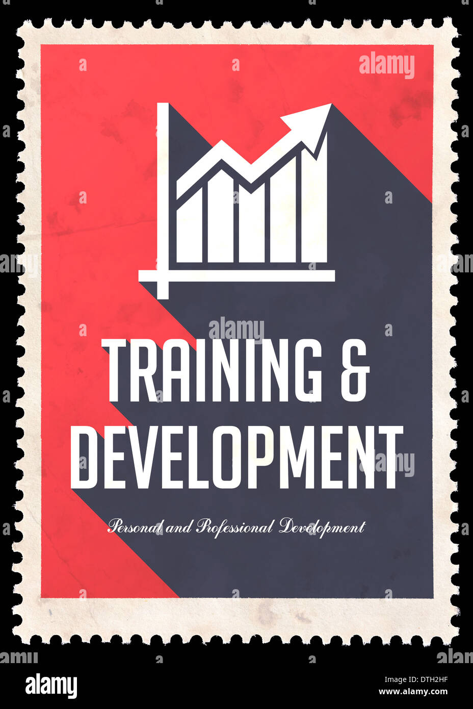 Training and Development on Red in Flat Design Stock Photo - Alamy