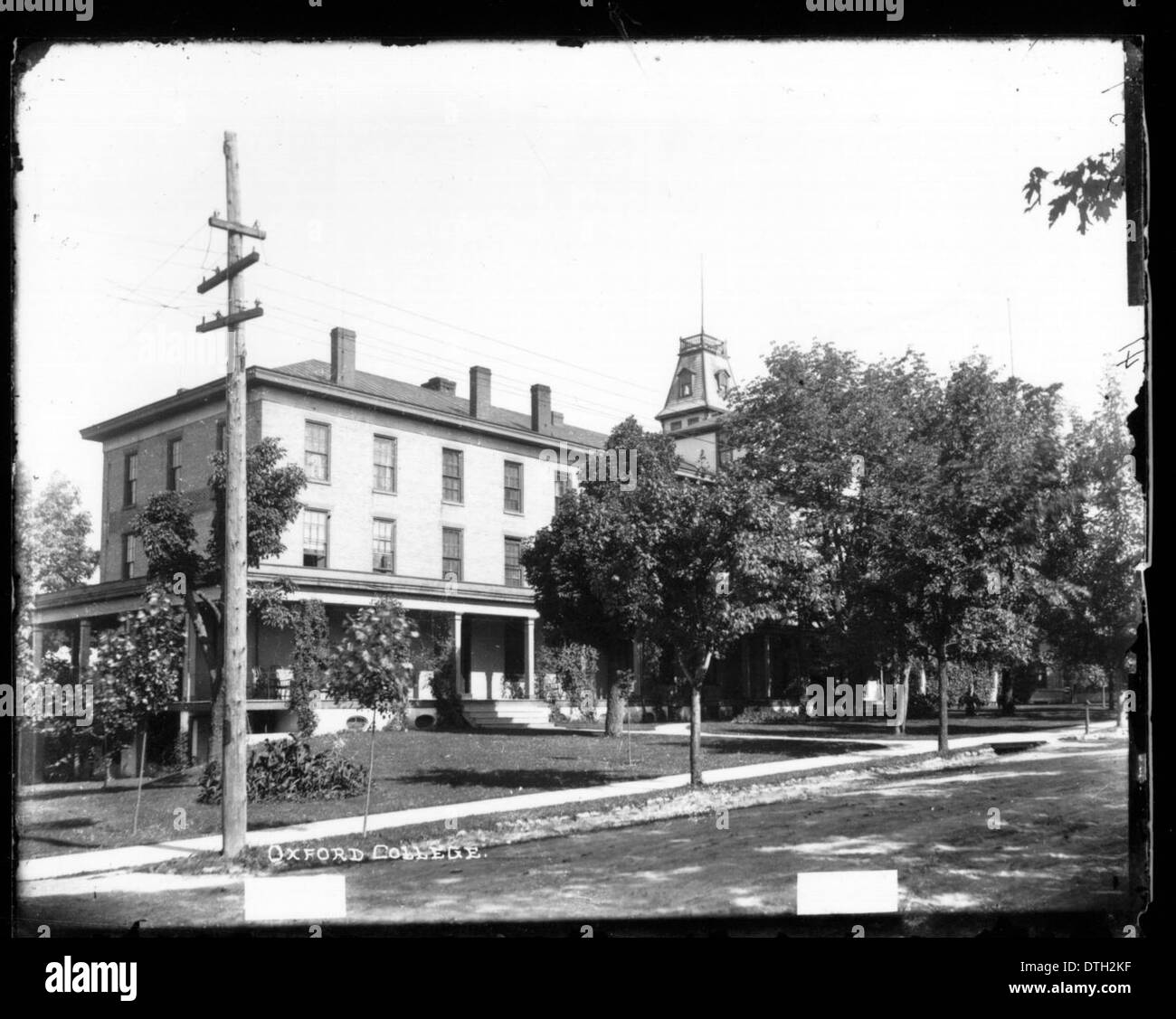 This historical postcard from around 1900 shows Oxford College from the ...