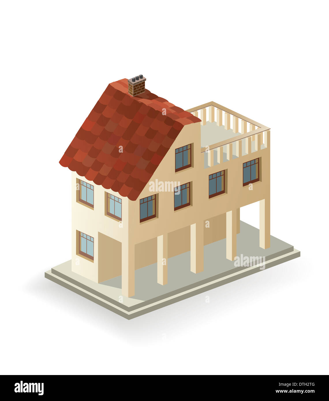 Country porch Cut Out Stock Images & Pictures - Alamy