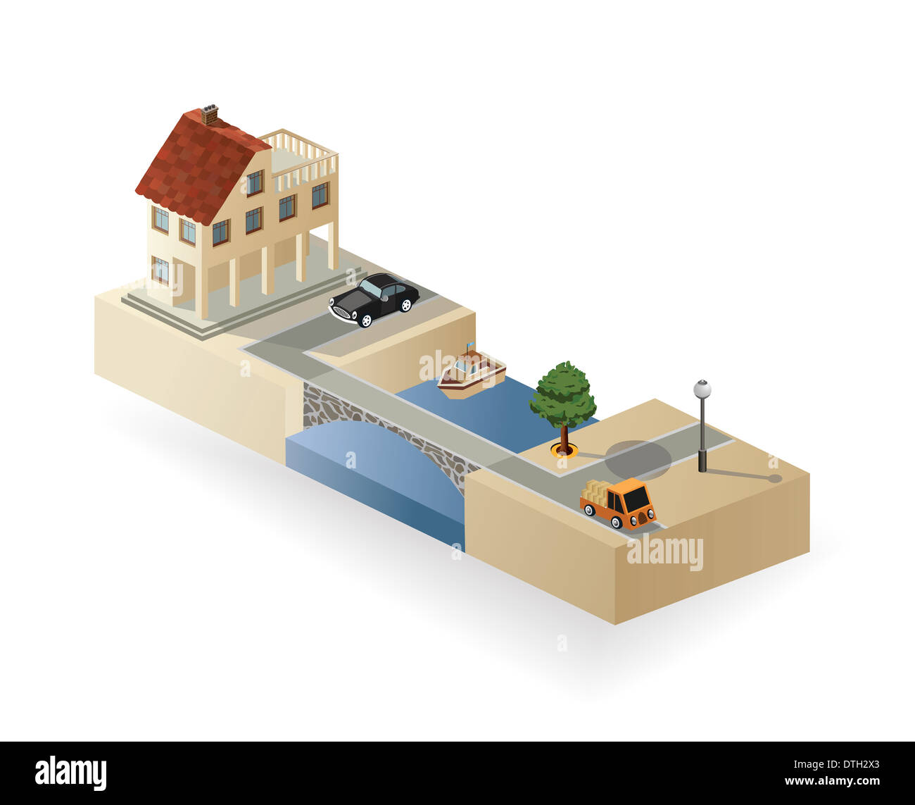 Quay ship Cut Out Stock Images & Pictures - Alamy