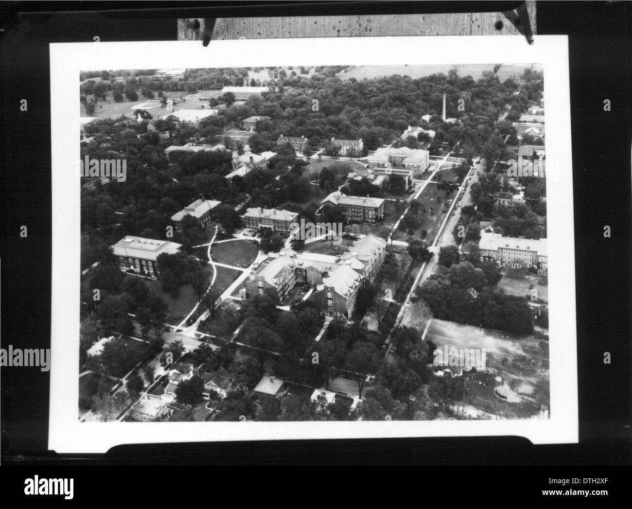 An aerial photograph shows the western campus of Miami University in ...