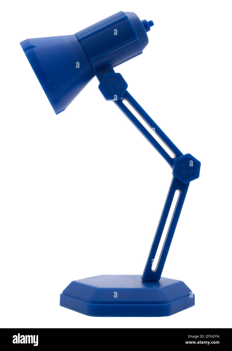 Small plastic table lamp on white background Stock Photo - Alamy